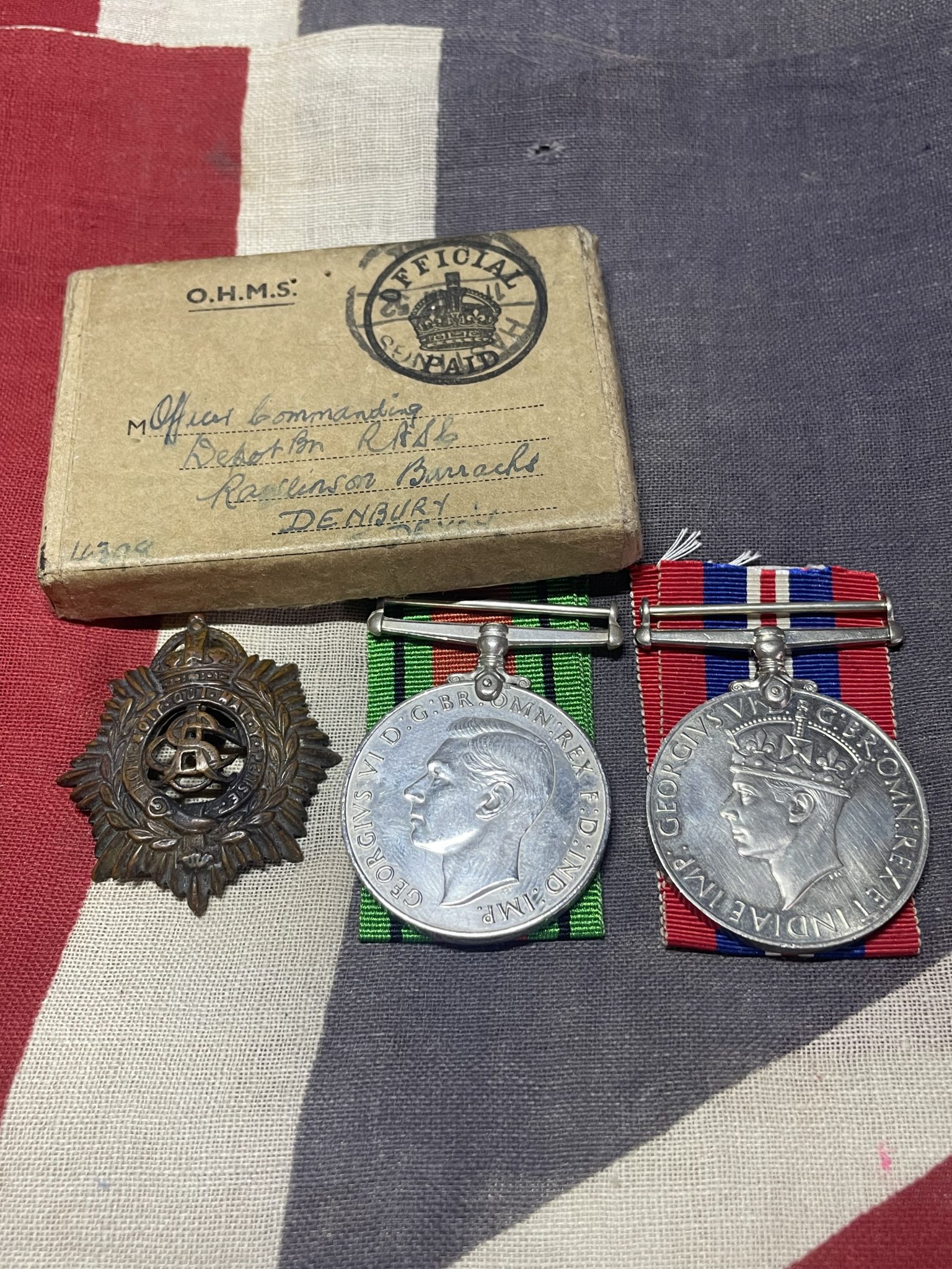 WWII Group of 2 to Officer Commanding Royal Army Service Corps ...