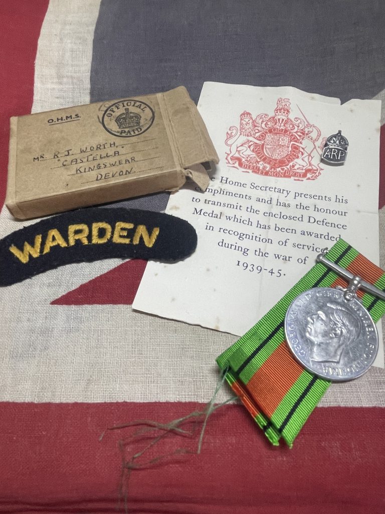 WWII Home Guard/ARP boxed Defence Medal. Worth. Kingswear, Devon ...
