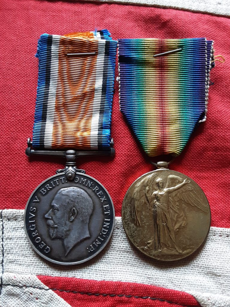 WWI Pair. Albert Victor Freeman. Devon Regiment & 11th & 6th Cheshire ...