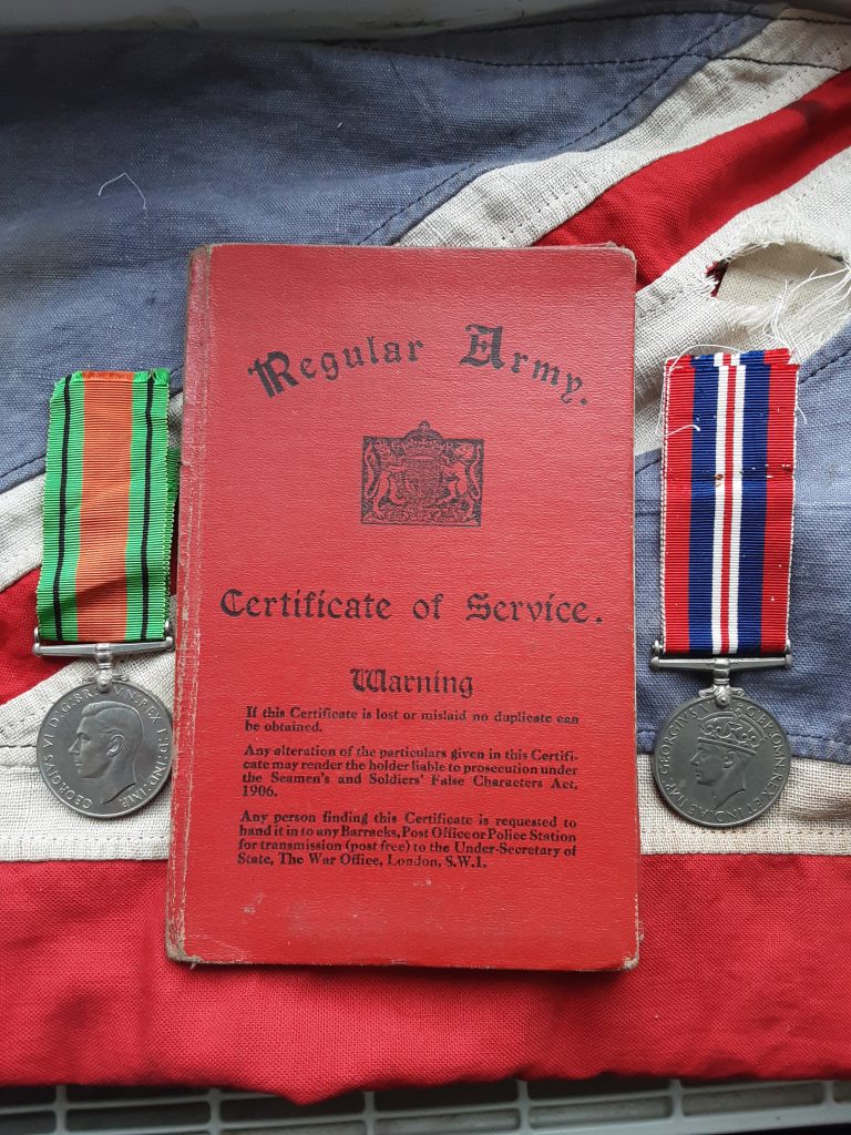 Regular Army Certificate & WWII Pair. Harold Jackson. Royal Artillery ...