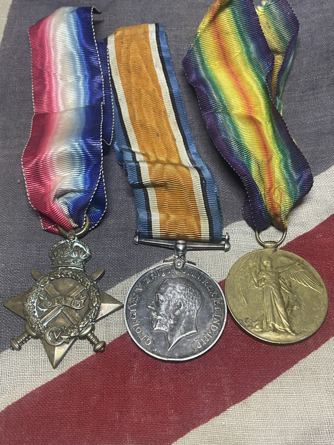 WWI 1915 Trio. Graham. Kings Shropshire Light Infantry. Glodwick ...