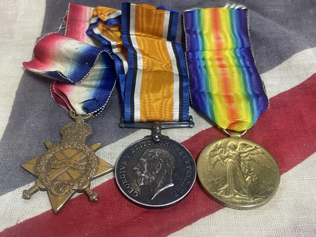WWI 1915 Star Trio to pre-war soldier from Manchester. Dumville. Royal ...