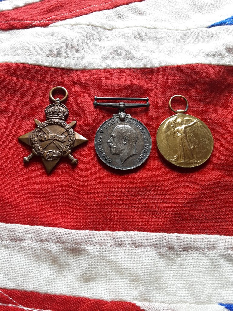 1915 Trio . Pte John Thompson 5th South Staffordshire Regiment ...