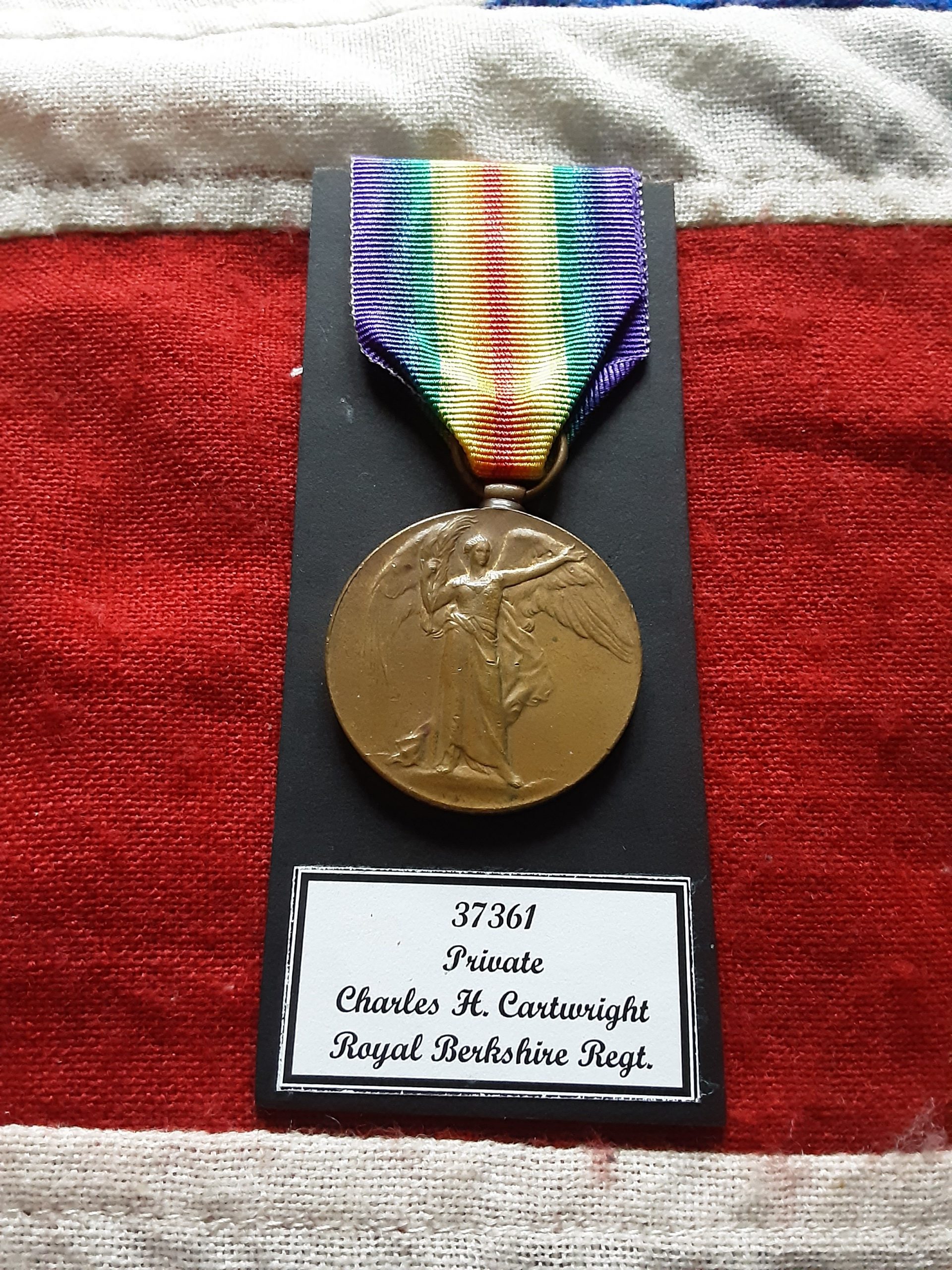 Ww1 Victory . Charles Henry Cartwright. Berkshire Reg . Wounded . Nw ...